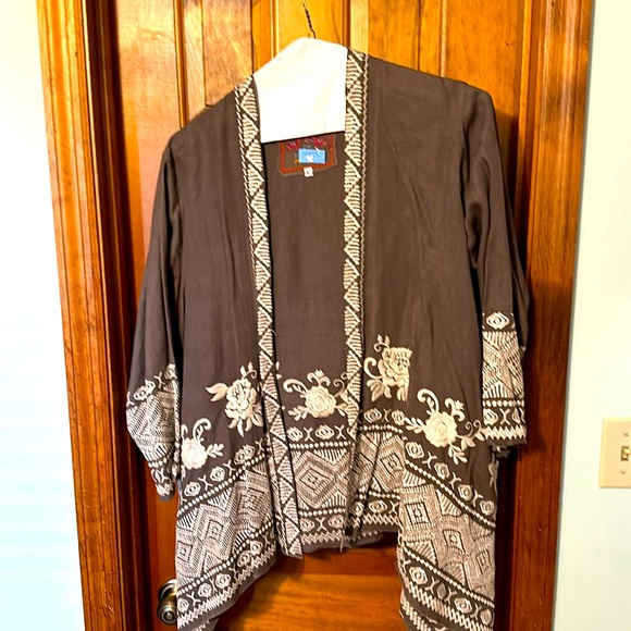 Johnny Was | Jackets & Coats | Guc Johnny Was Embroidered Linen ...